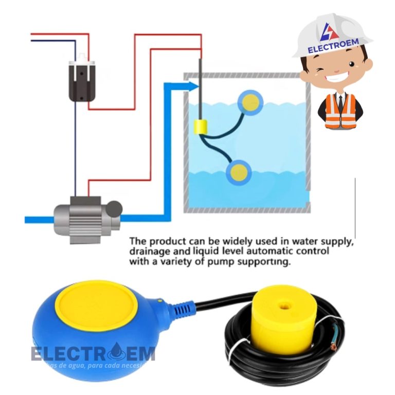 Automático de nivel, flotador eléctrico con cable 3mts GENERICO - Electroem Perú