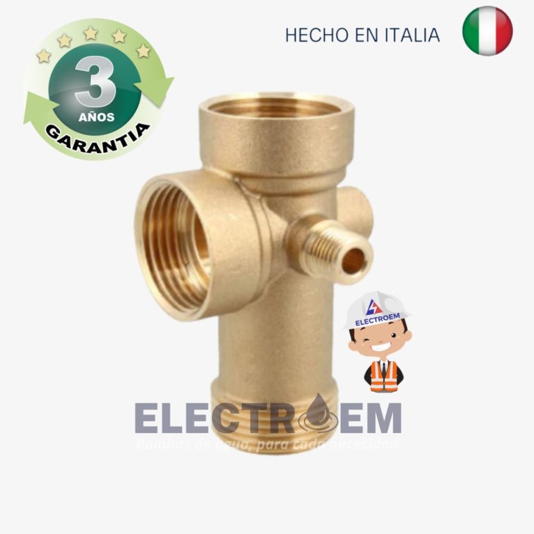 Valvula Conector De 5 Vias De Bronce - Electroem Perú