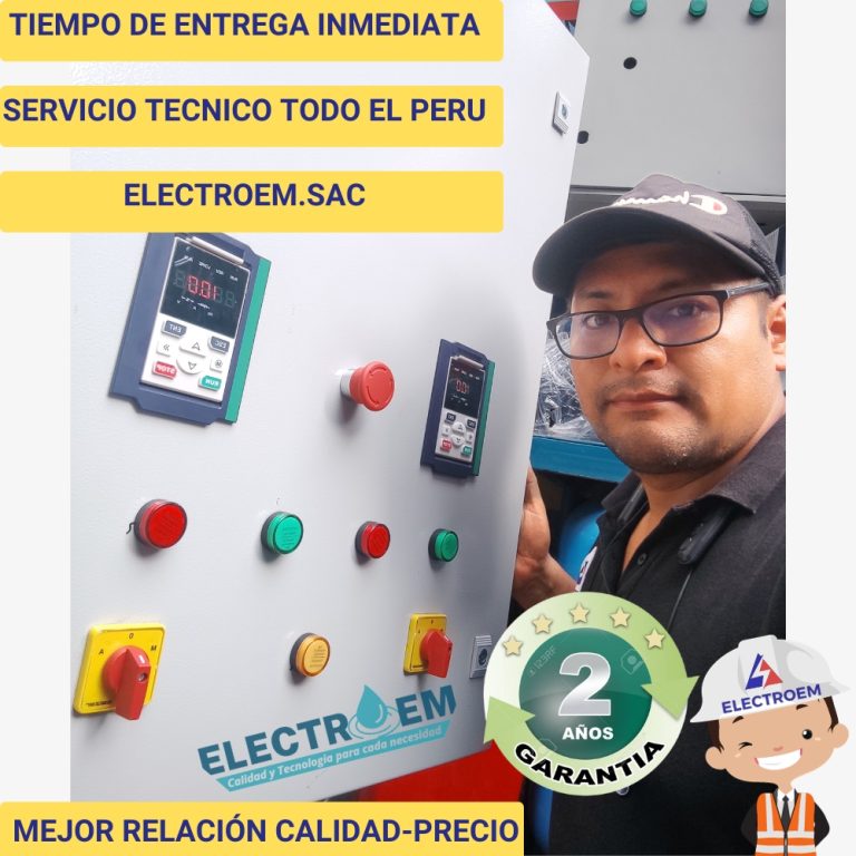 Tablero presión constante 2 Bombas- 2 Variadores 7.5.Kw 10Hp-220V - Electroem Perú