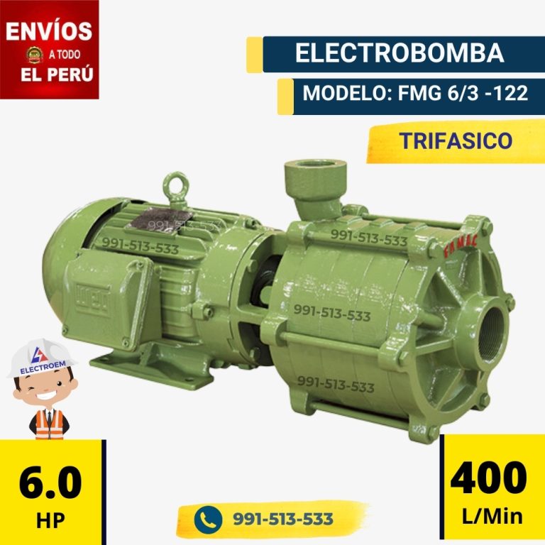 Electrobomba Centrífuga Multietapa FAMAC FMG-VZ 6.0hp 220/440v 2"X1 1/2 ...